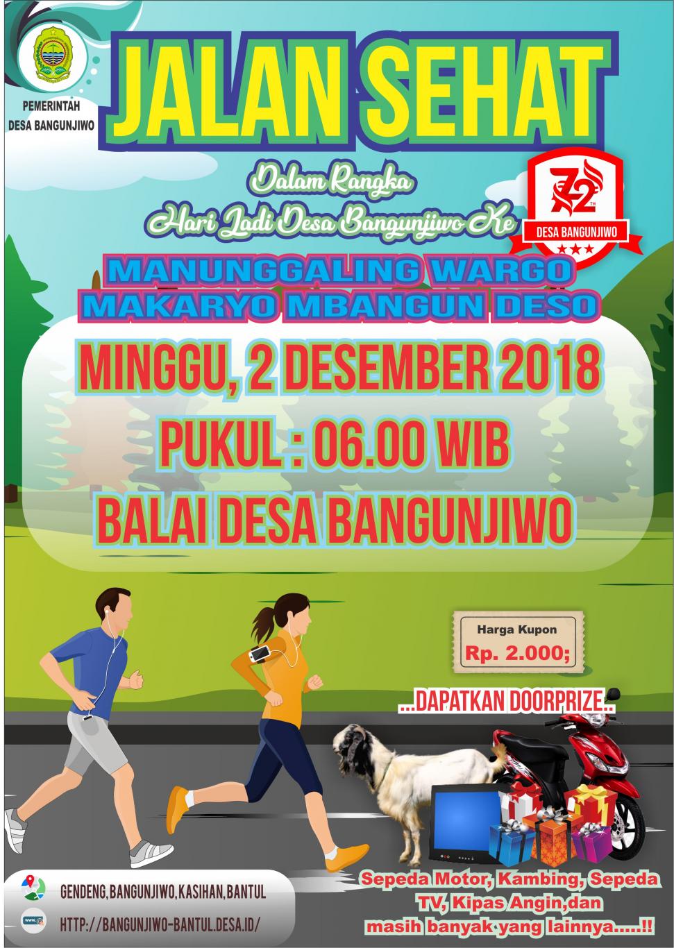 Daftar Segera Jalan Sehat Desa Bangunjiwo - Website Kalurahan Bangunjiwo