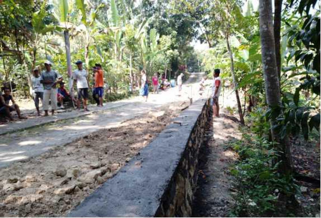 Pembangunan Talud Jalan Donotirto RT 08 - Website Kalurahan Bangunjiwo